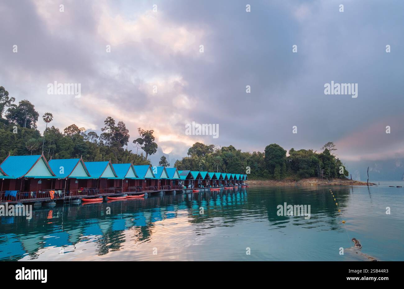 Floating village huts with incredible view of Cheow Lan Lake ...