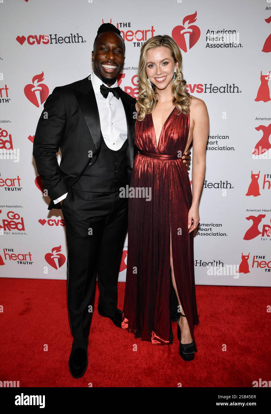 Ackeem Emmons, left, and Ash Wilking attend the American Heart ...