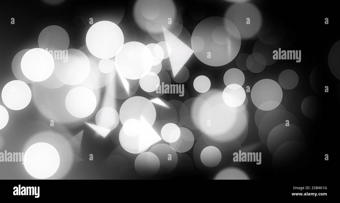 Image of light spots and shapes on black background Stock Photo - Alamy