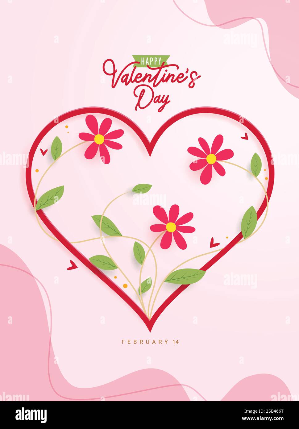 Valentine's day heart clipart poster design. Happy valentine's day ...