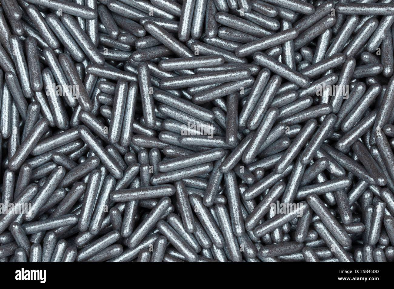 Shiny Silver Sugar Sprinkles Close-Up – Metallic Edible Candy ...