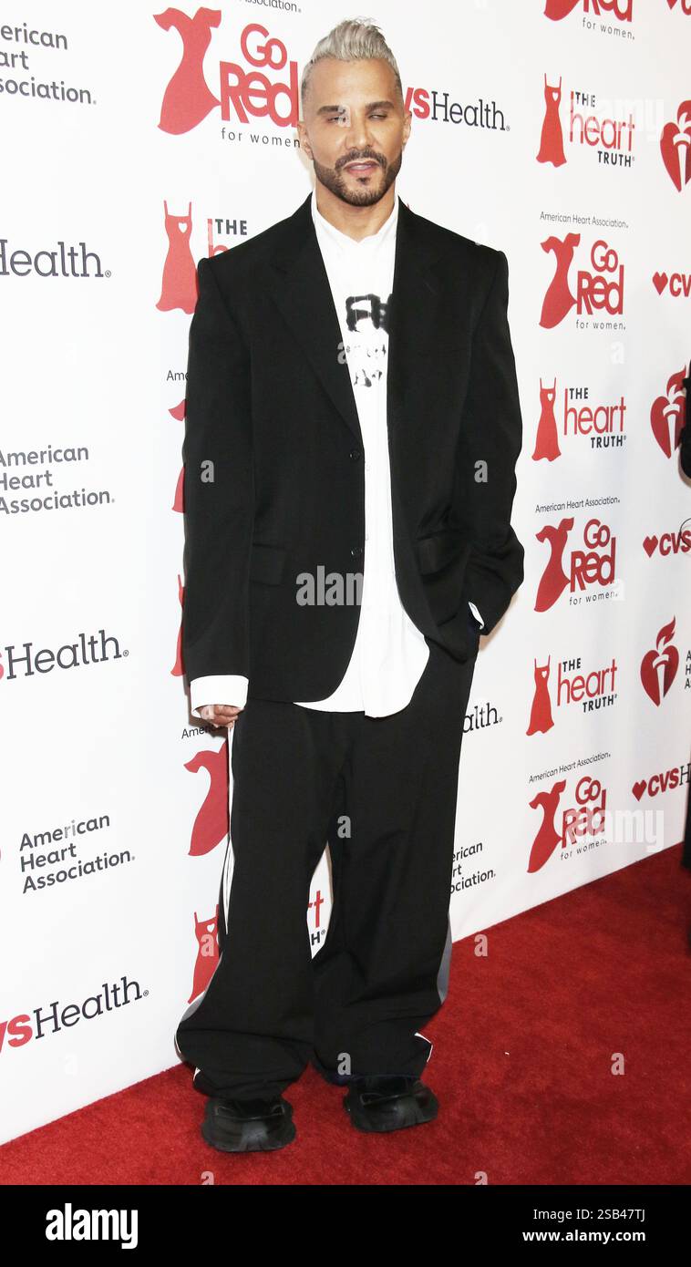 January 30, 2025 Jay Manuel attend American Heart Associations Go Red ...