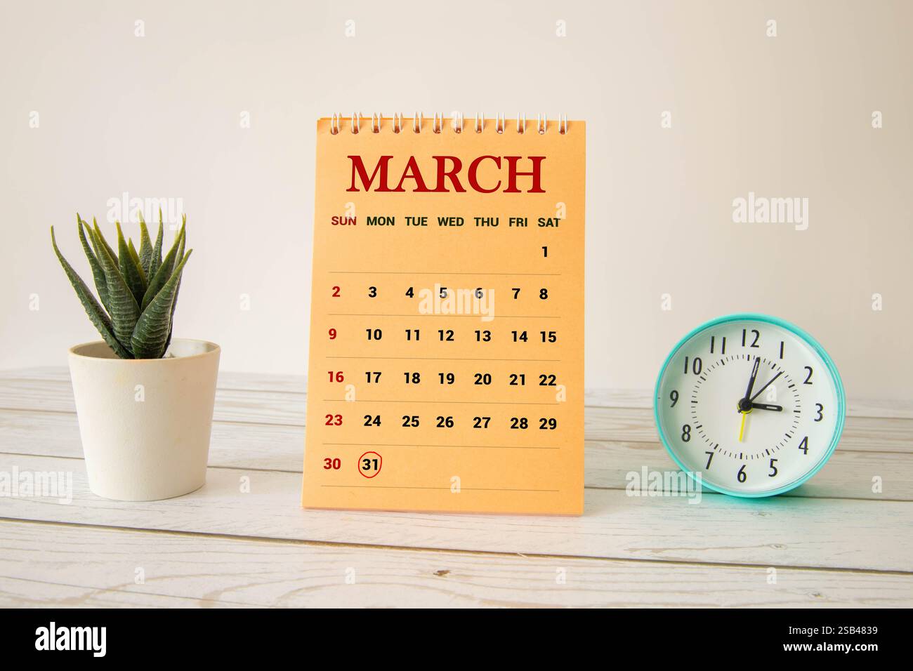 March 31st. Image of march 31 wooden color calendar on white background ...