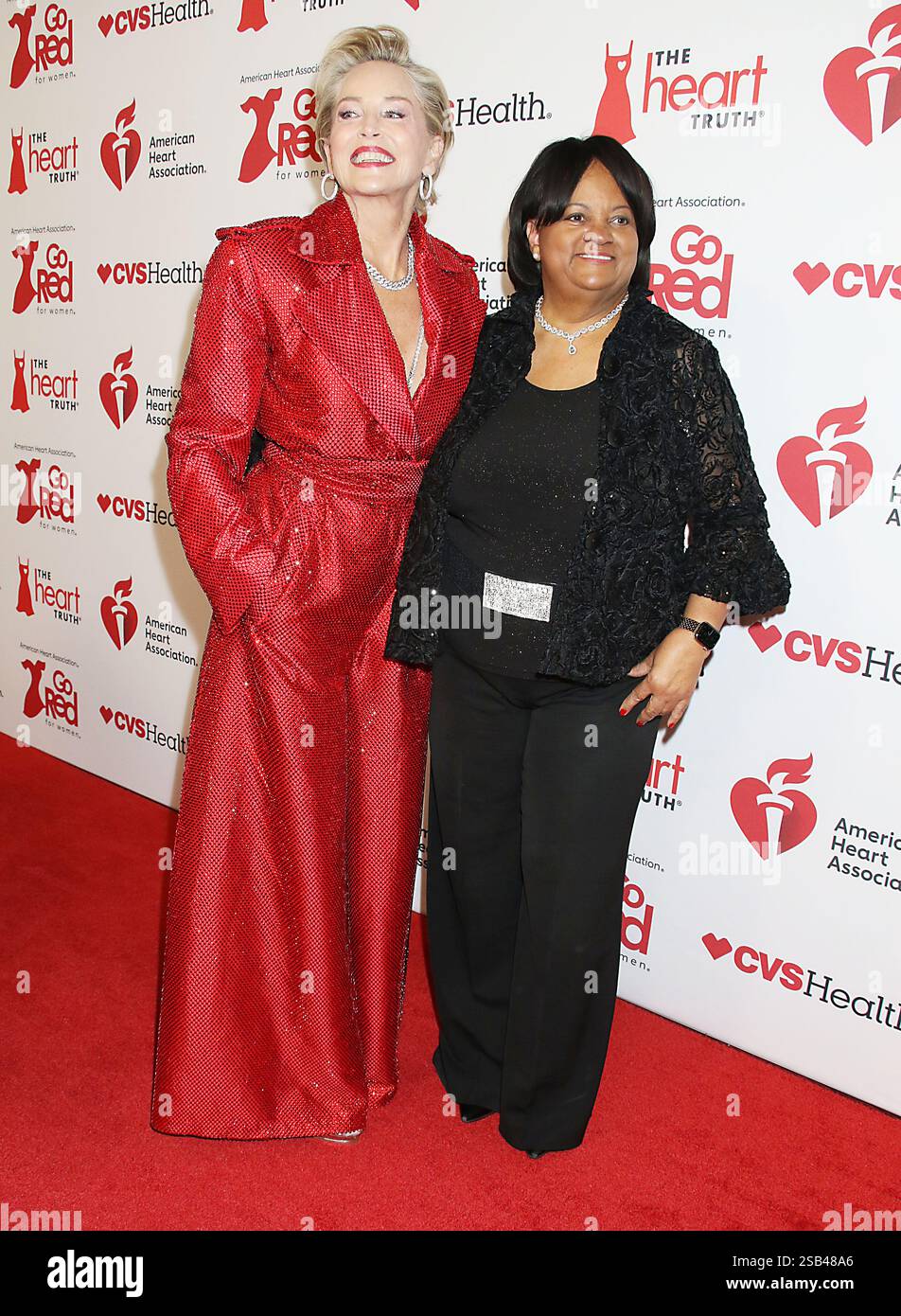 January 30, 2025 Sharon Stone and Regina Benjamin attend American Heart ...