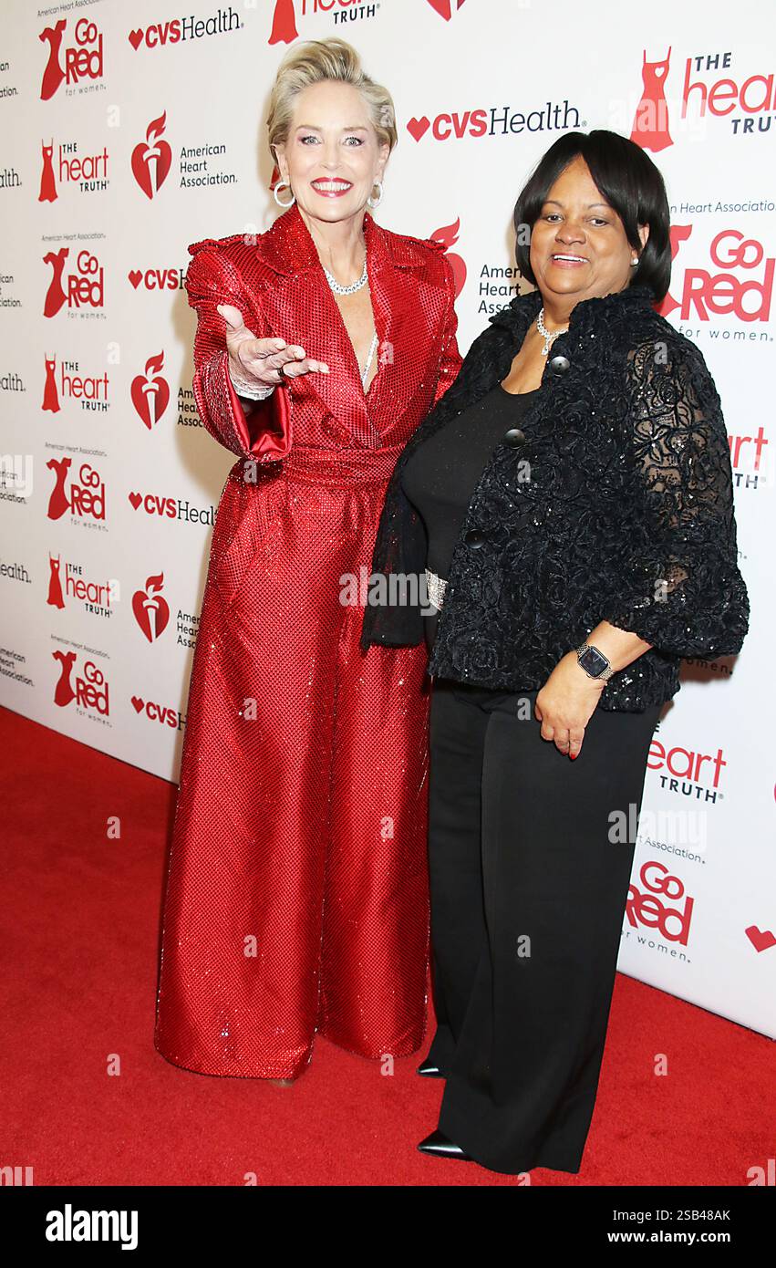 January 30, 2025 Sharon Stone and Regina Benjamin attend American Heart ...