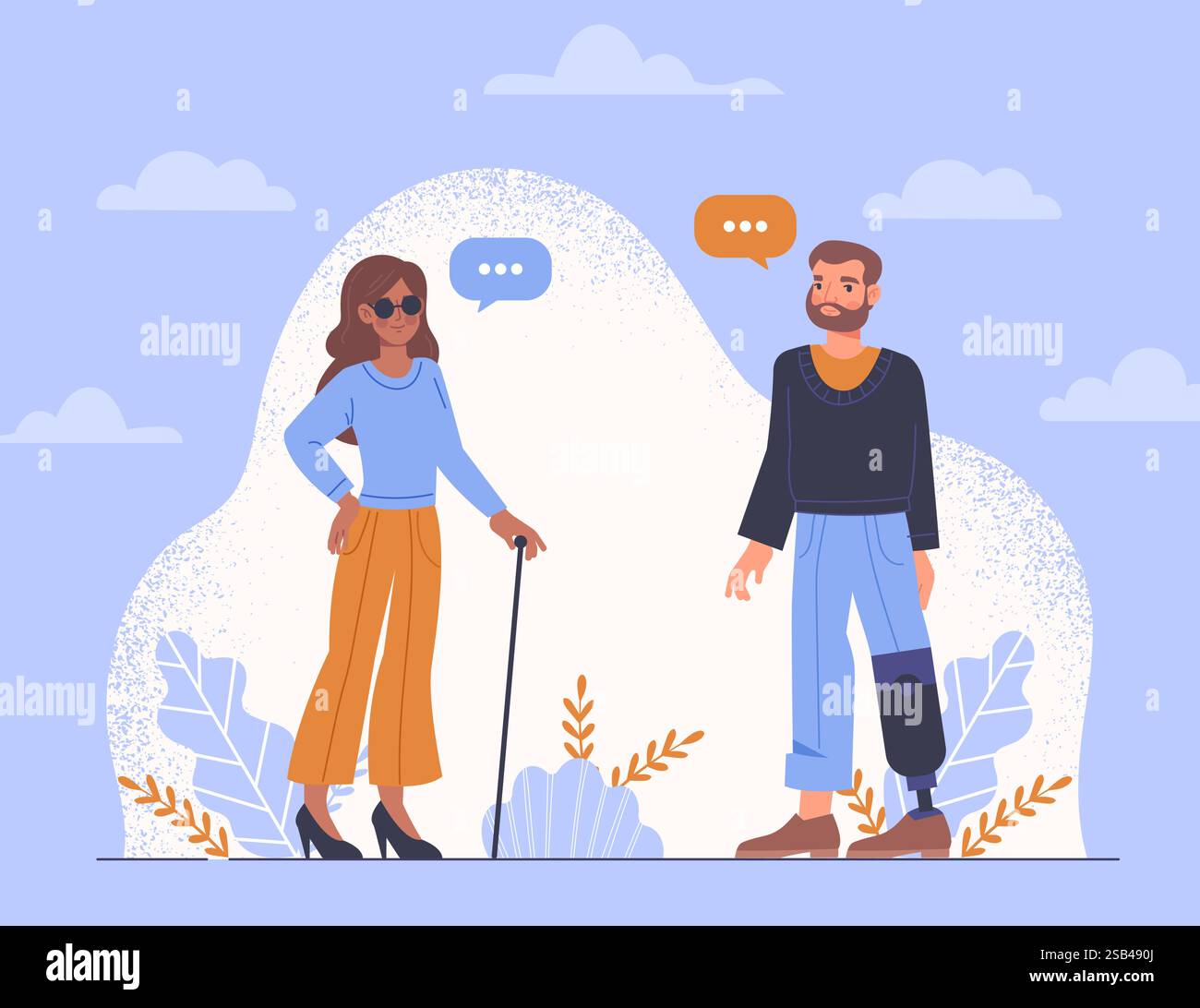 Inclusive conversation illustration. Vector illustration Stock Vector ...