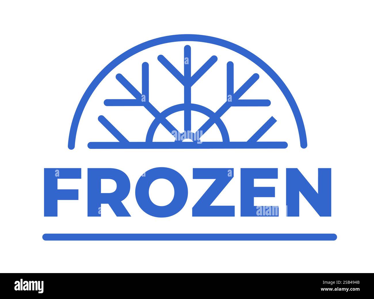 Frozen logo with snowflake. Vector illustration Stock Vector Image ...