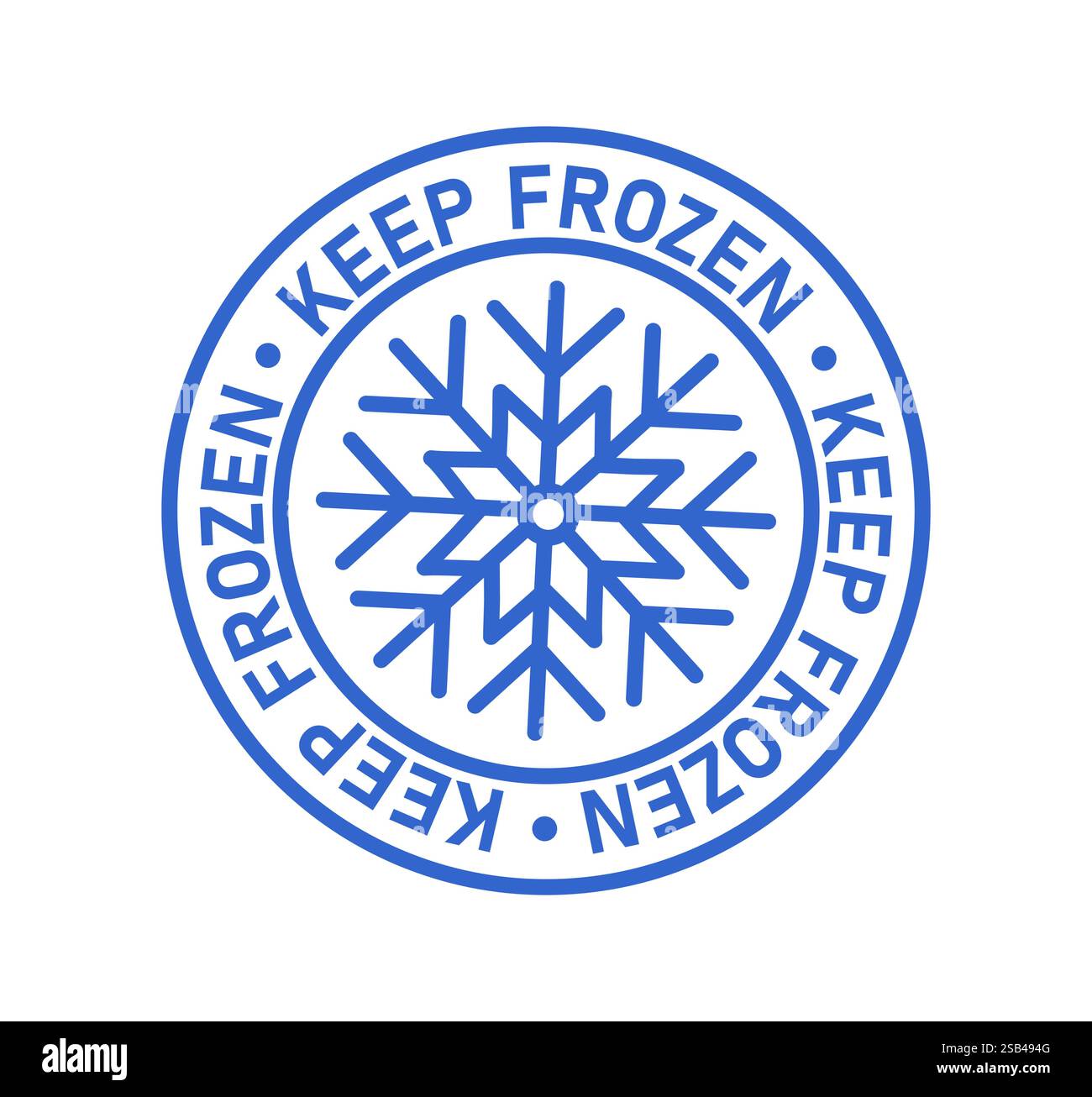 Keep frozen label with snowflake. Vector illustration Stock Vector ...