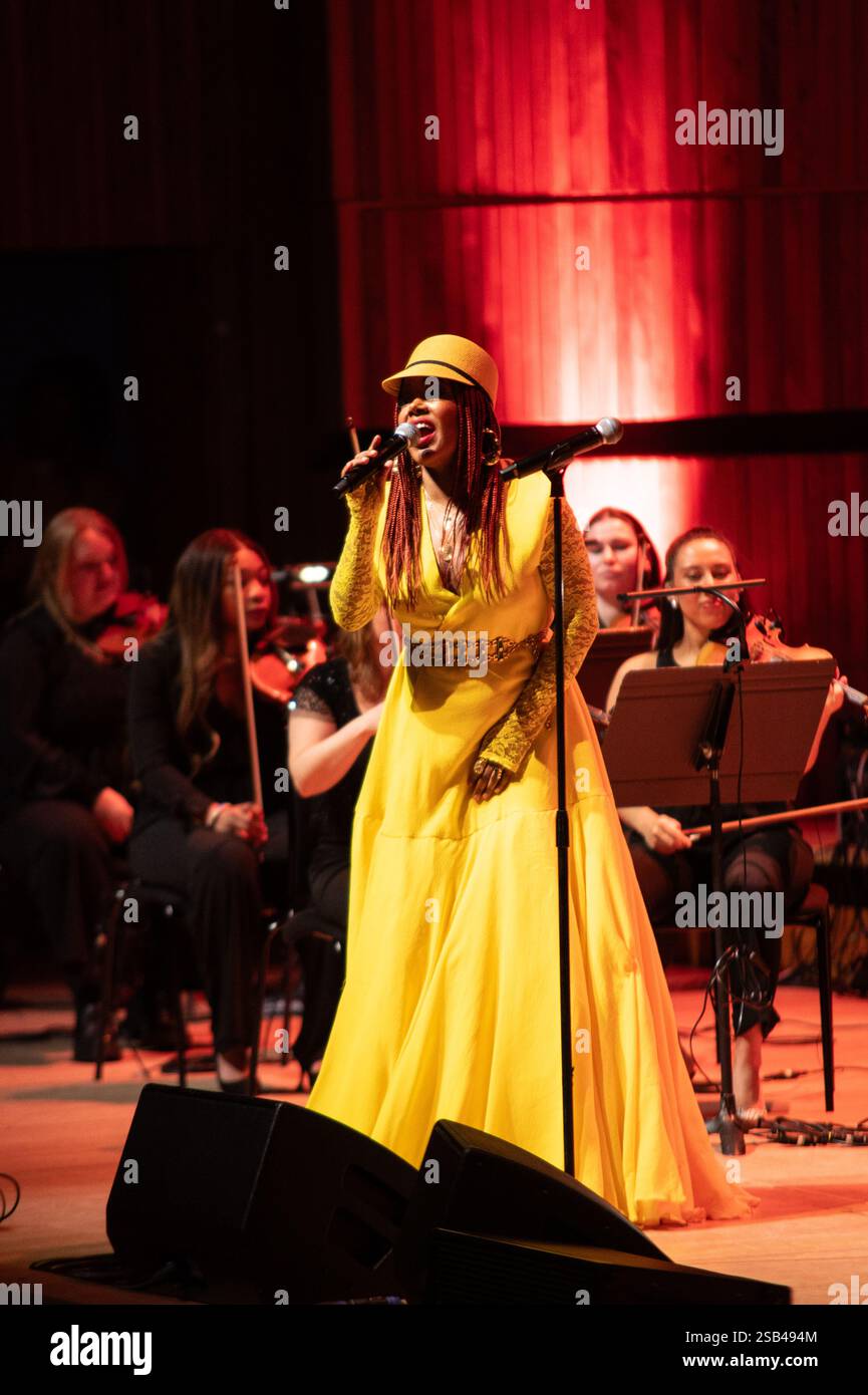 London, United Kingdom. 31st January 2025. China Moses on stage as ...
