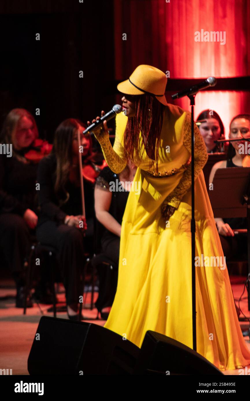 London, United Kingdom. 31st January 2025. China Moses on stage as ...