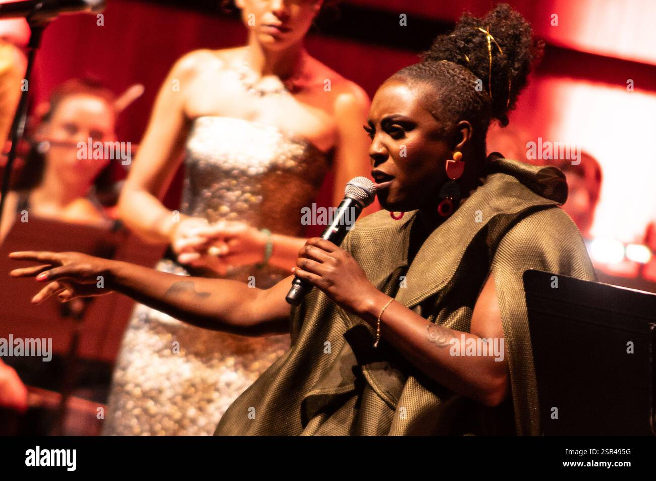 London, United Kingdom. 31st January 2025. Laura Mvula on stage during ...