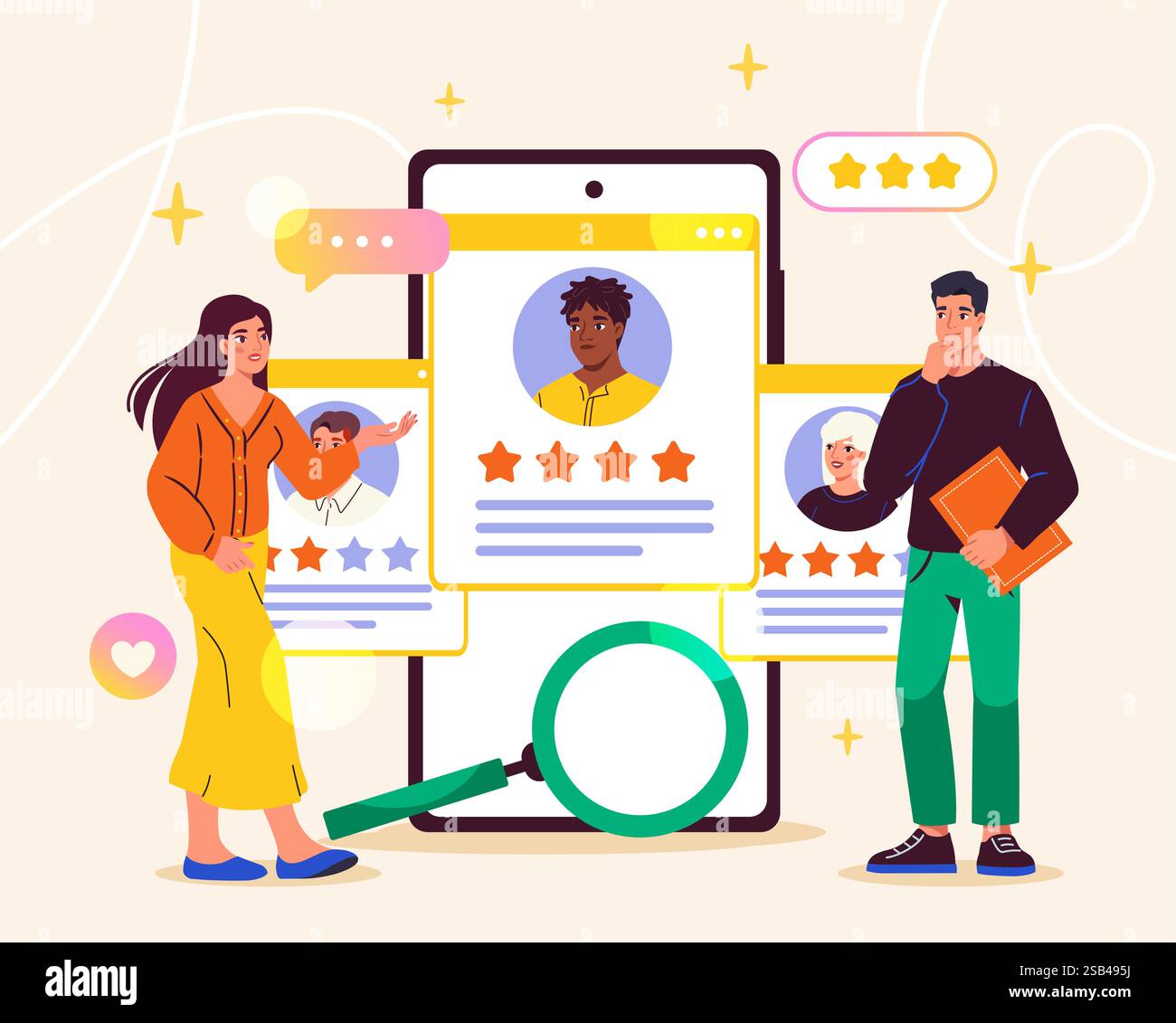 Recruitment platform concept. Vector illustration Stock Vector Image ...