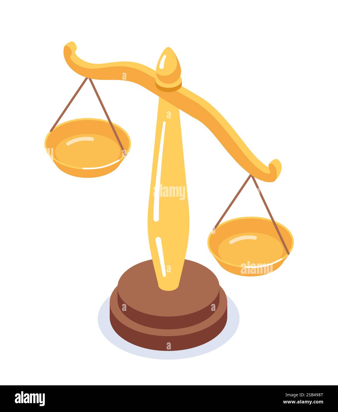 Golden balance scales illustration. Vector illustration Stock Vector ...