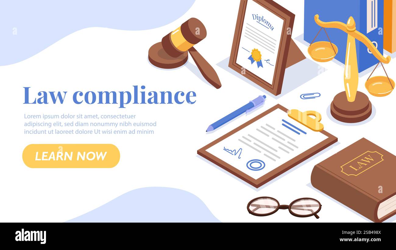 Law compliance concept. Vector illustration Stock Vector Image & Art ...