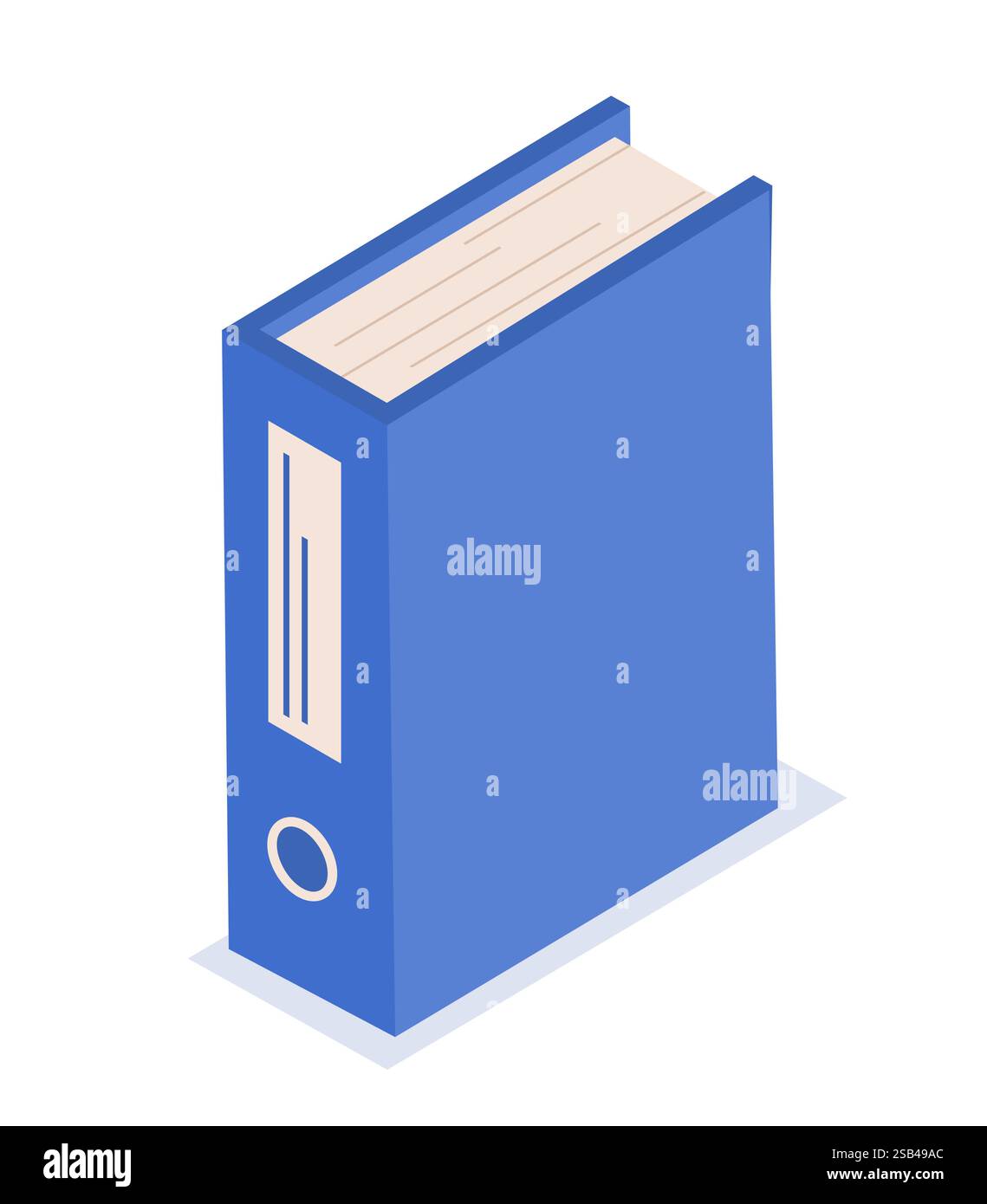 Blue file binder on white background. Vector illustration Stock Vector ...