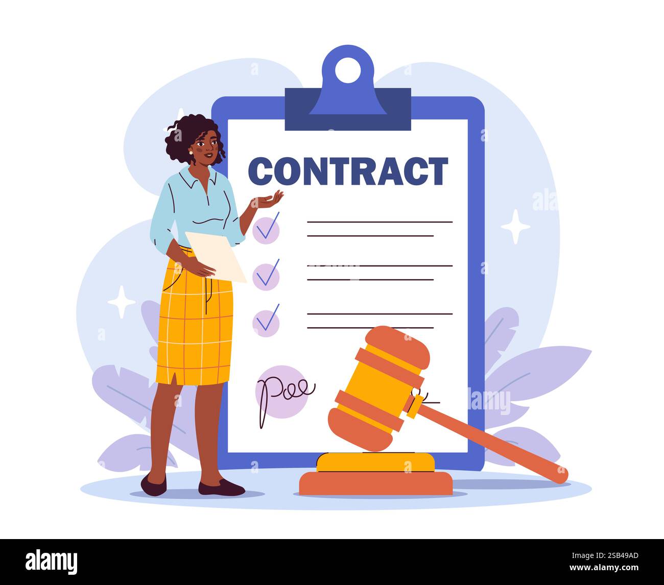 Contract agreement concept. Vector illustration Stock Vector Image ...