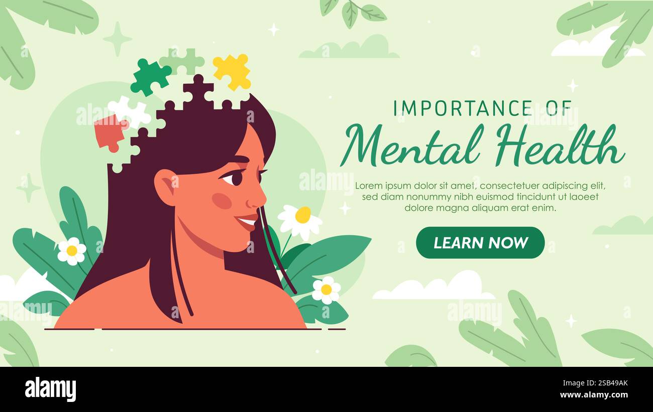 Mental health awareness poster. Vector illustration Stock Vector Image ...