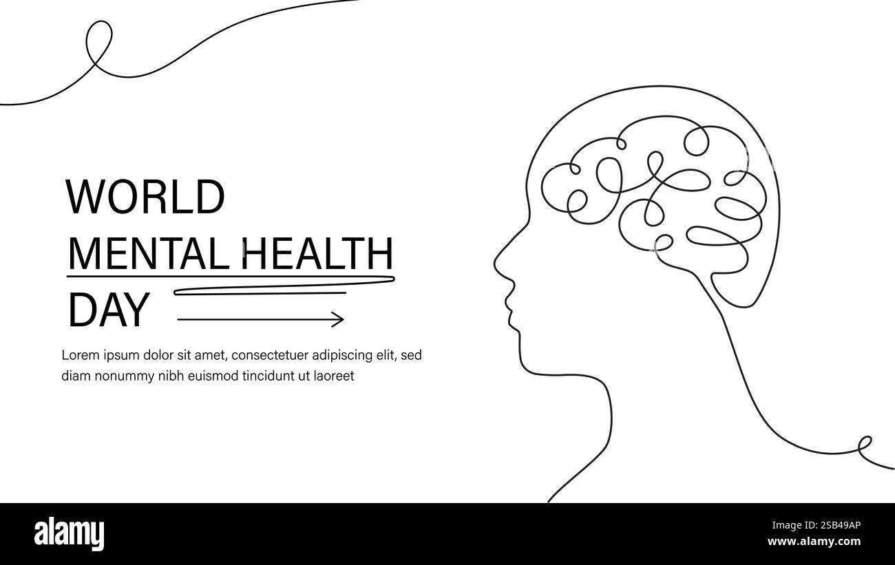 World Mental Health Day Illustration Vector Illustration Stock Vector 2430