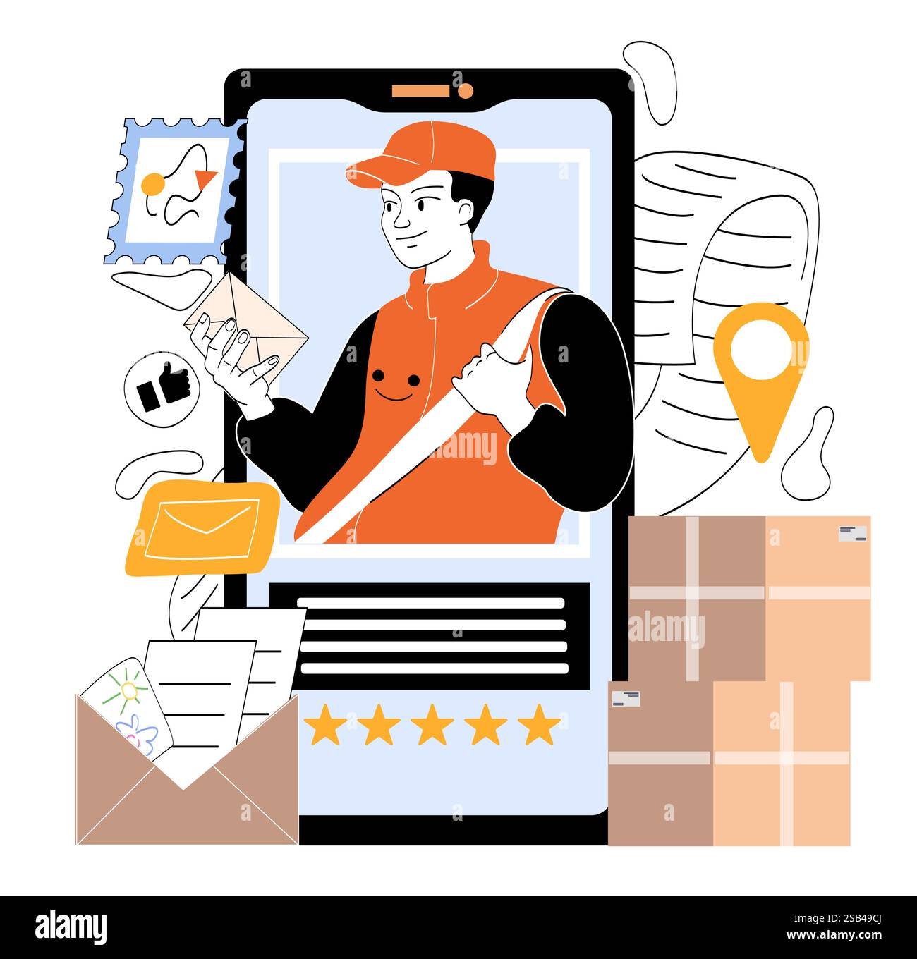 Delivery service concept illustration. Vector illustration Stock Vector ...