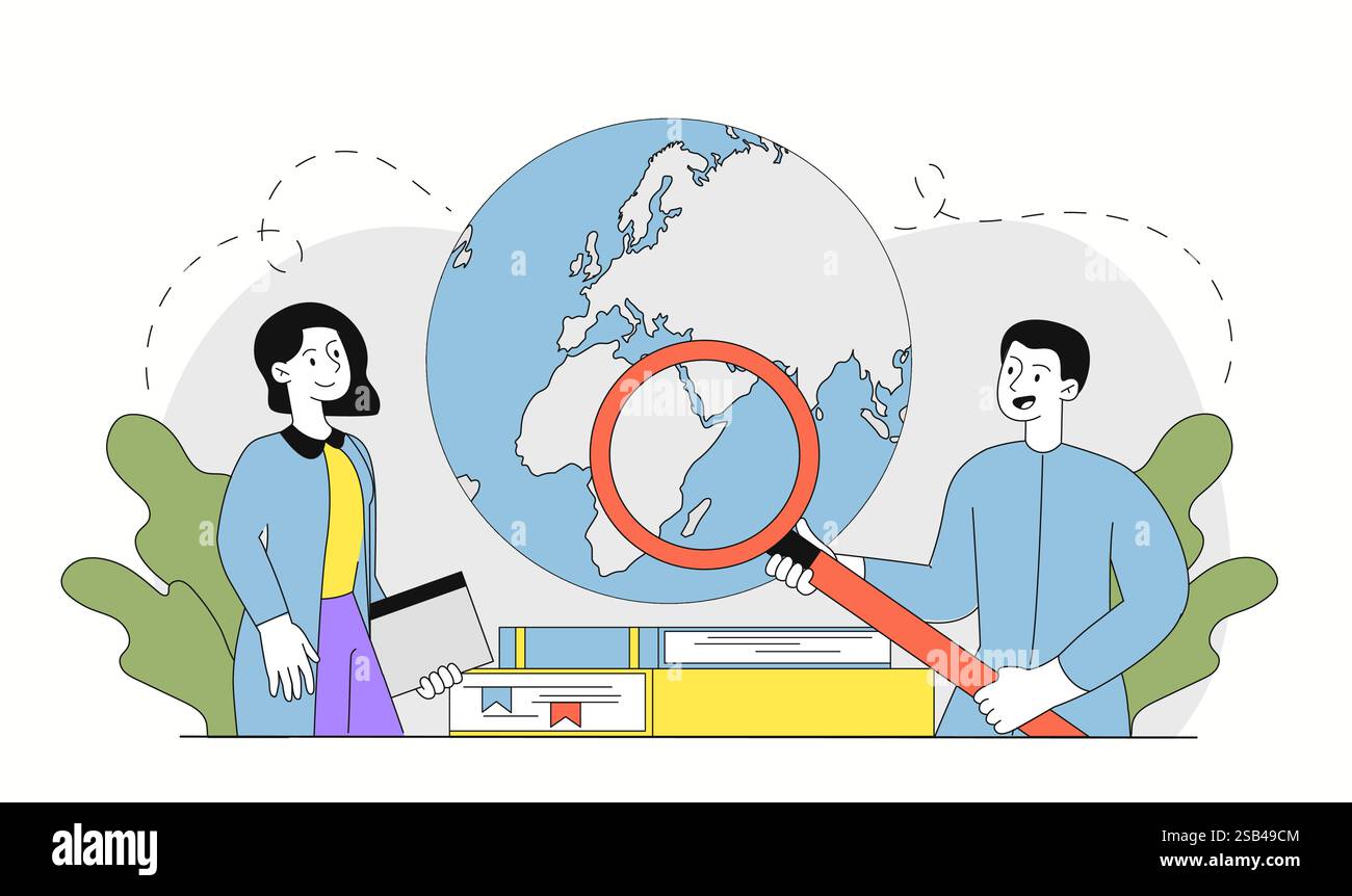 Global research concept. Vector illustration Stock Vector Image & Art ...