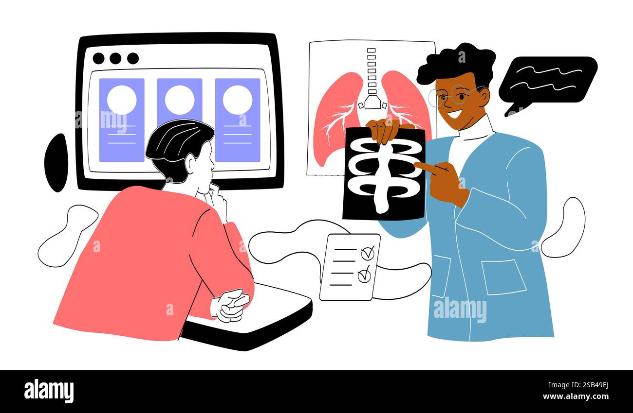 Medical consultation illustration. Vector illustration Stock Vector ...