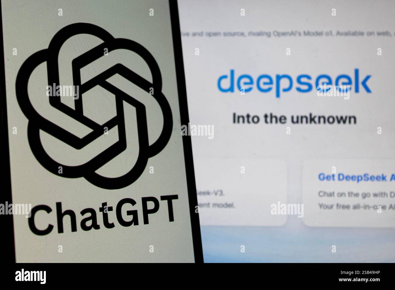 Bandung, West Java, Indonesia. 1st Feb, 2025. In this photo illustration, Chat GPT AI logo is ...