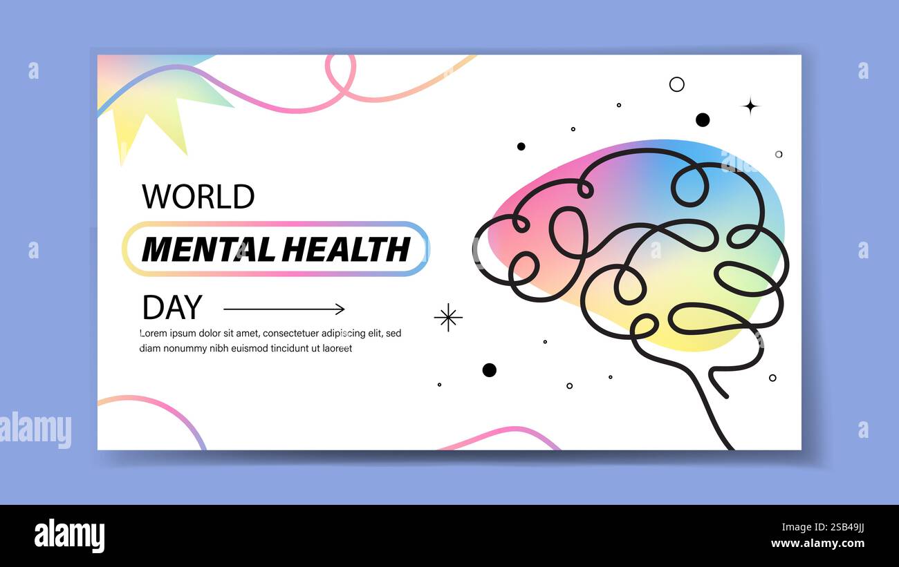 Mental Health Awareness Design. Vector illustration Stock Vector Image ...