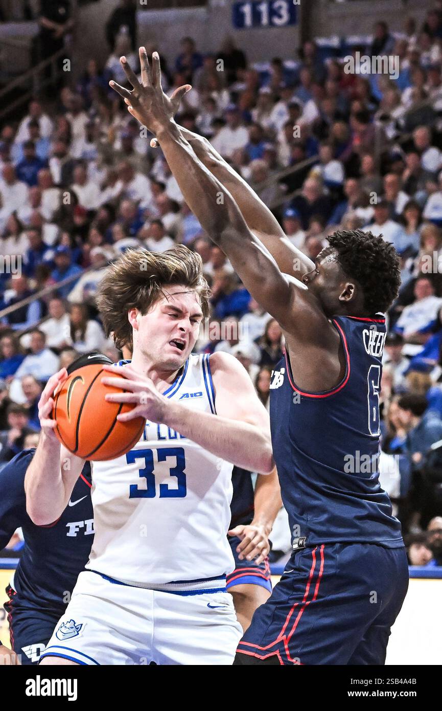 JANUARY 31, 2025: Saint Louis Billikens forward Dylan Warlick (33 ...