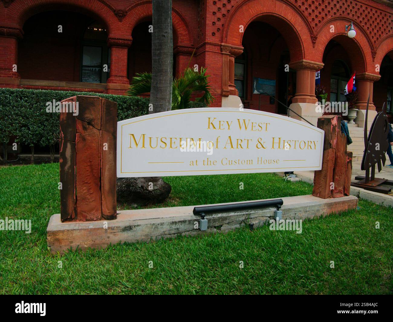 Key West Museum of Art & History at the Custom House steps. Editorial ...