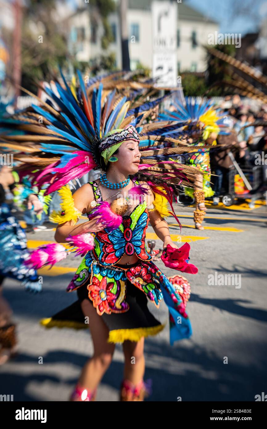 Selective focus photo of a Danza Azteca dancer performing at the Day of ...