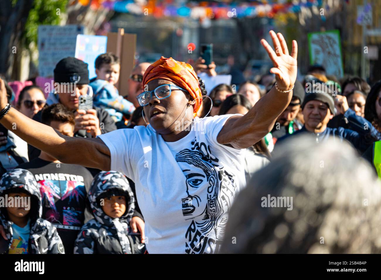 A dancer performing with Loco Bloco at the Day of Resistance (Dia de la ...