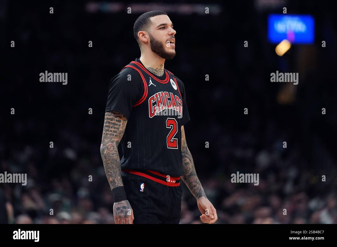 Chicago Bulls guard Lonzo Ball (2) during an NBA basketball game ...