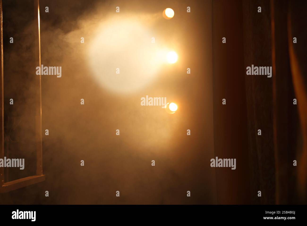 Professional spotlights and smoke on stage in theatre Stock Photo - Alamy