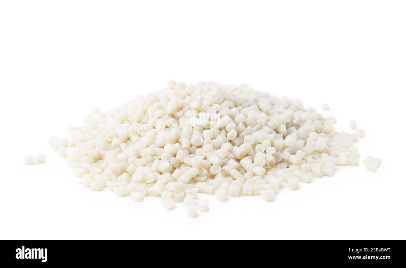 Pile of plastic granules isolated on white Stock Photo - Alamy