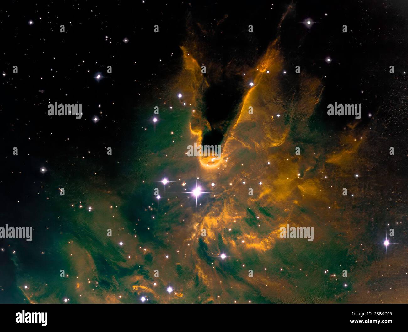 Cone Nebula in Hubble Palette SHO Data by Telescope Live Stock Photo ...