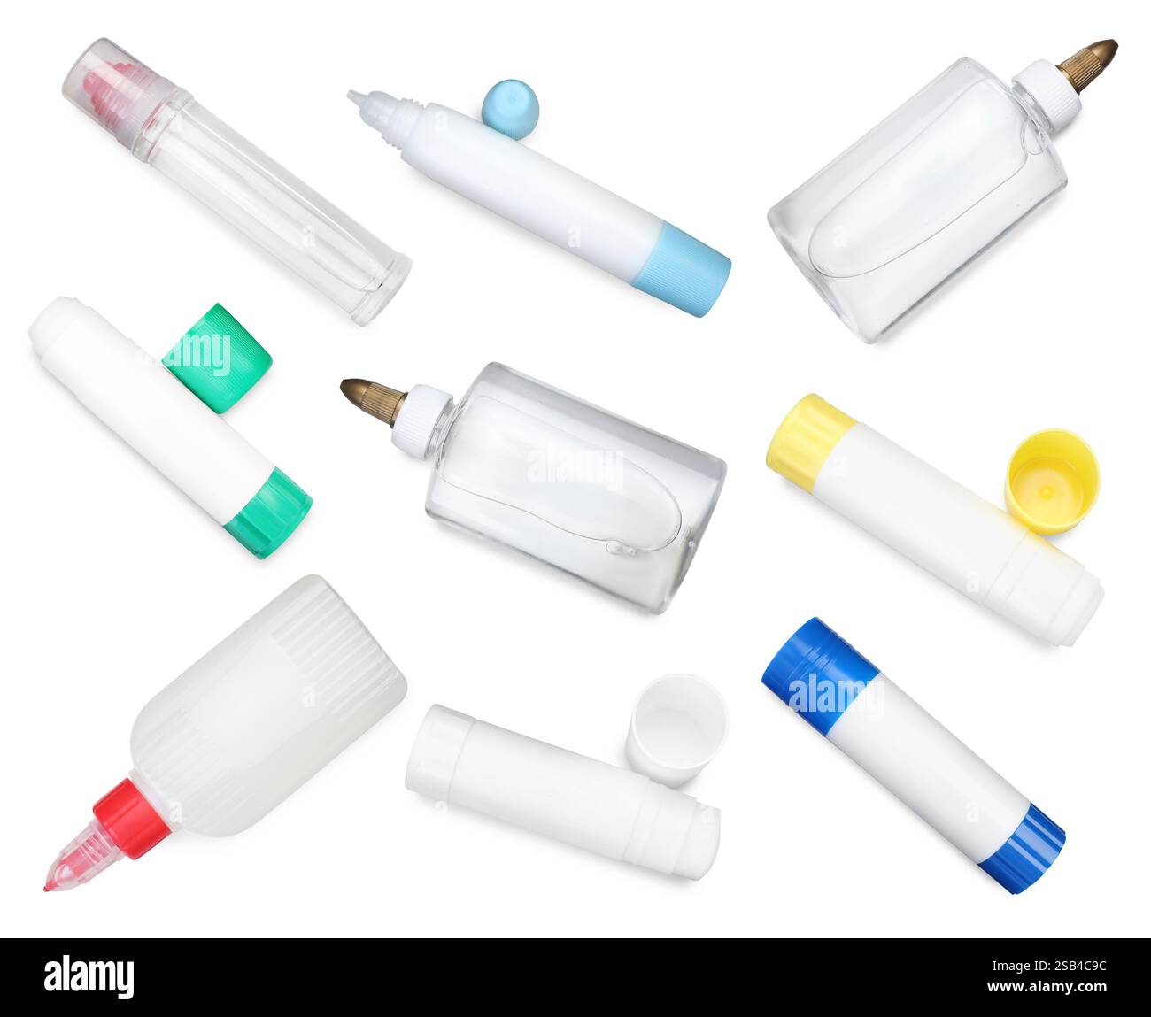 Glue of different types isolated on white, set Stock Photo - Alamy