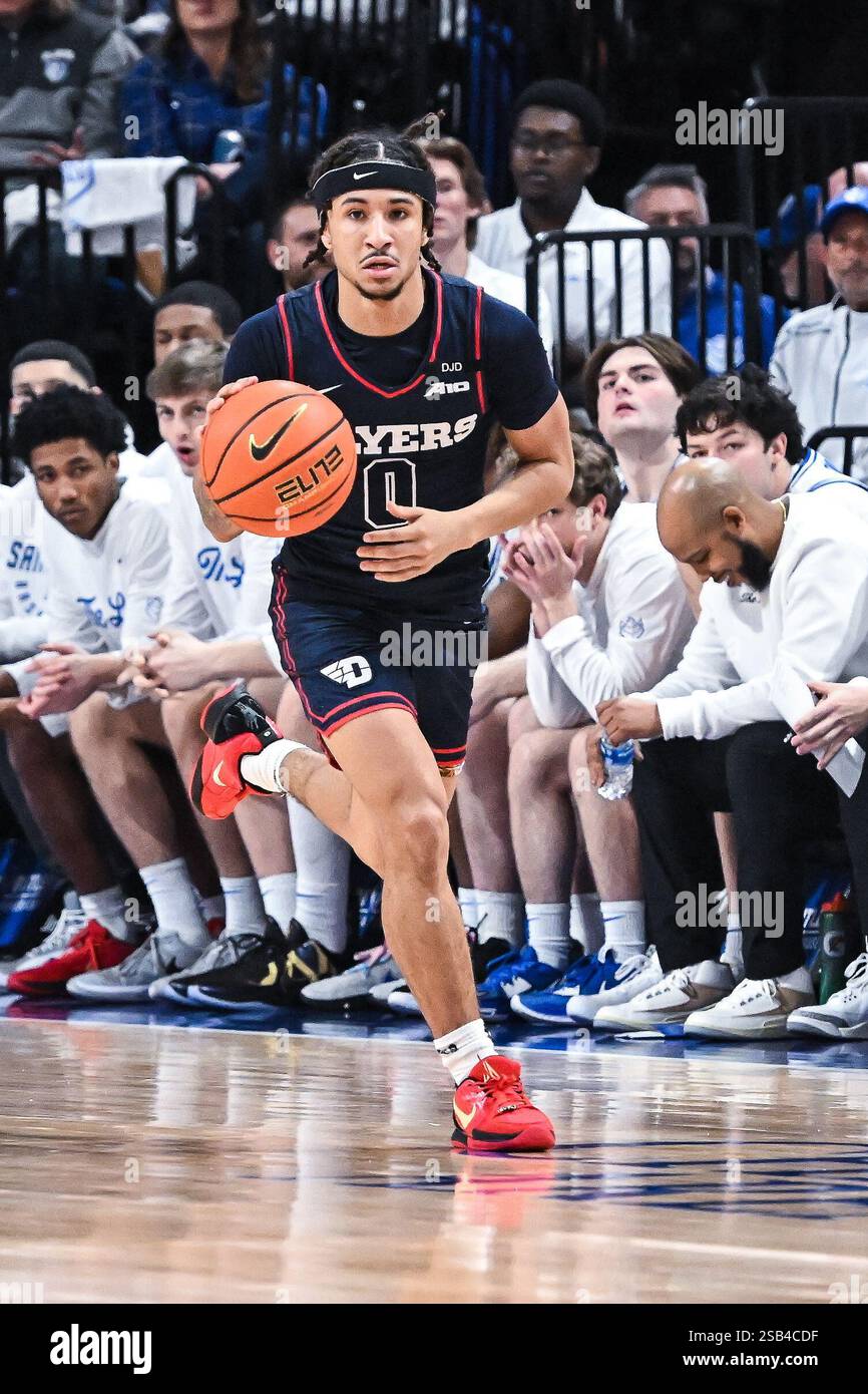 JANUARY 31, 2025: Dayton Flyers guard Javon Bennett (0) dribbles the ...