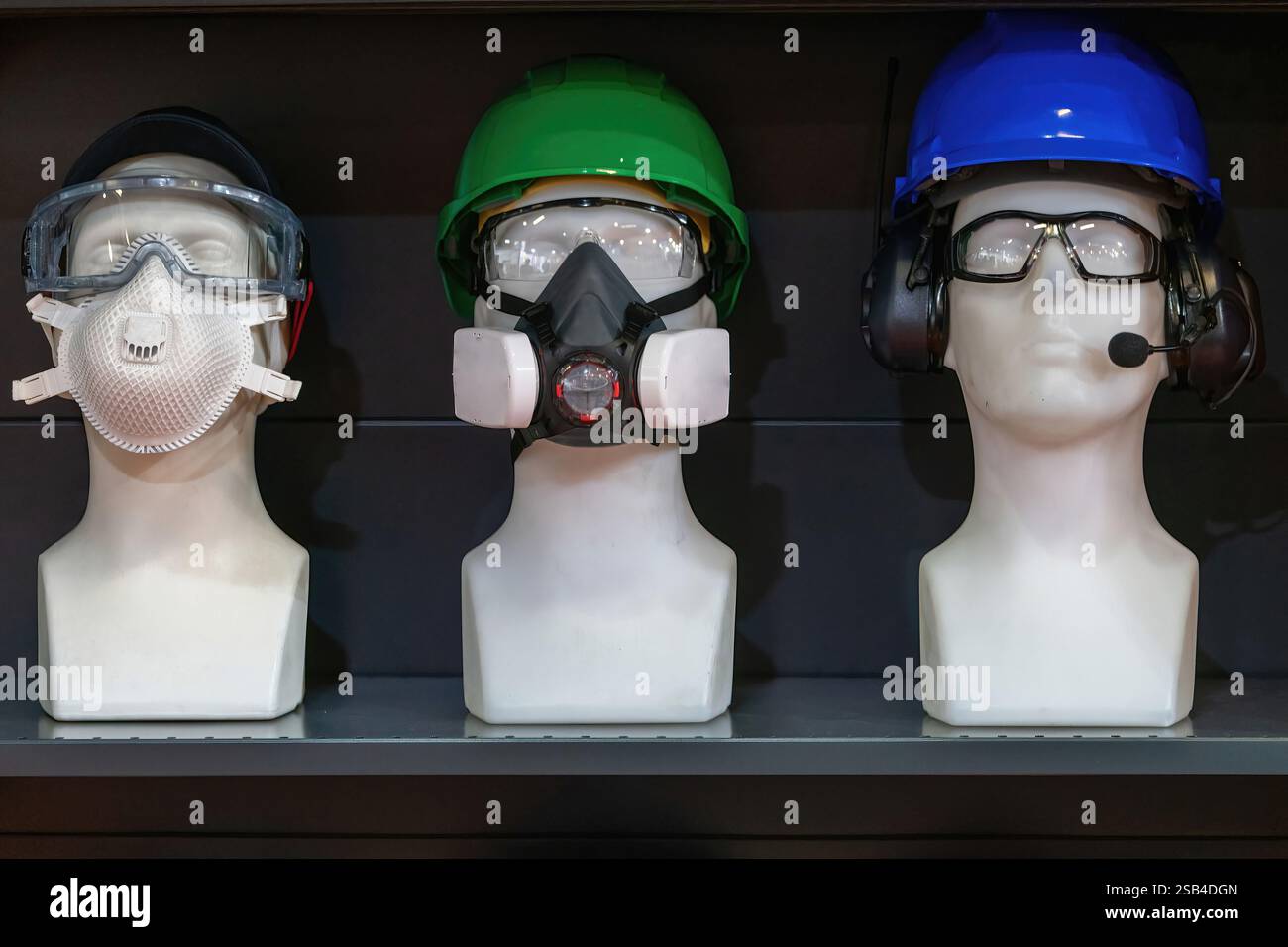 Personal protective equipment (PPE) mannequins display comprehensive ...