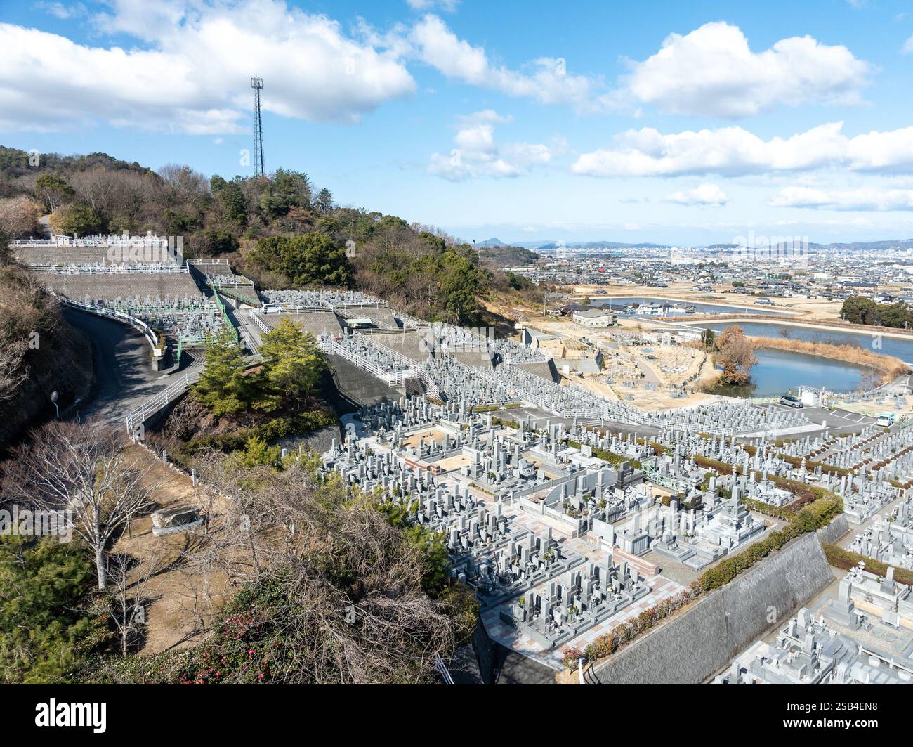 Aerial Image of Yaska-ji Temple, Ehime, Japan Stock Photo - Alamy