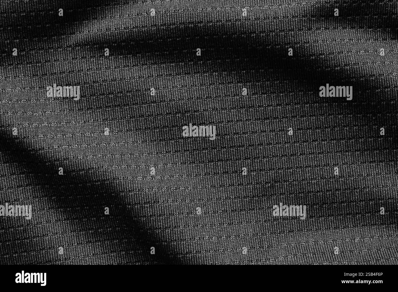 Black sport cloth fabric football shirt jersey texture close up Stock ...