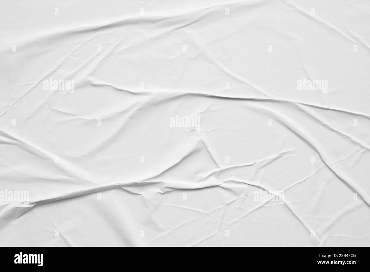 Blank white crumpled and creased paper poster texture background Stock ...