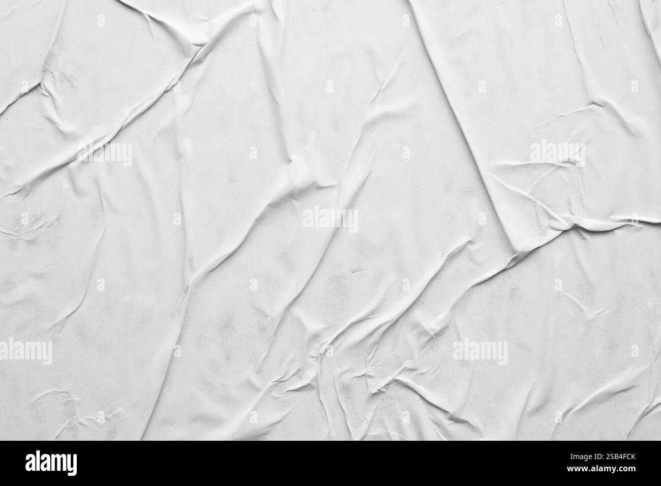 Blank white crumpled and creased paper poster texture background Stock ...