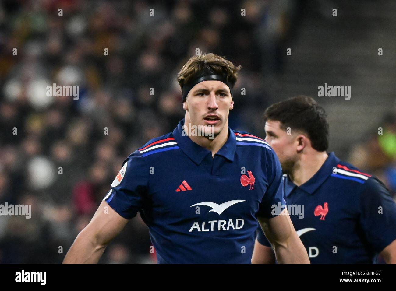 Metz, France. 31st Jan, 2025. French Fly Half Oscar Jegou looks on ...