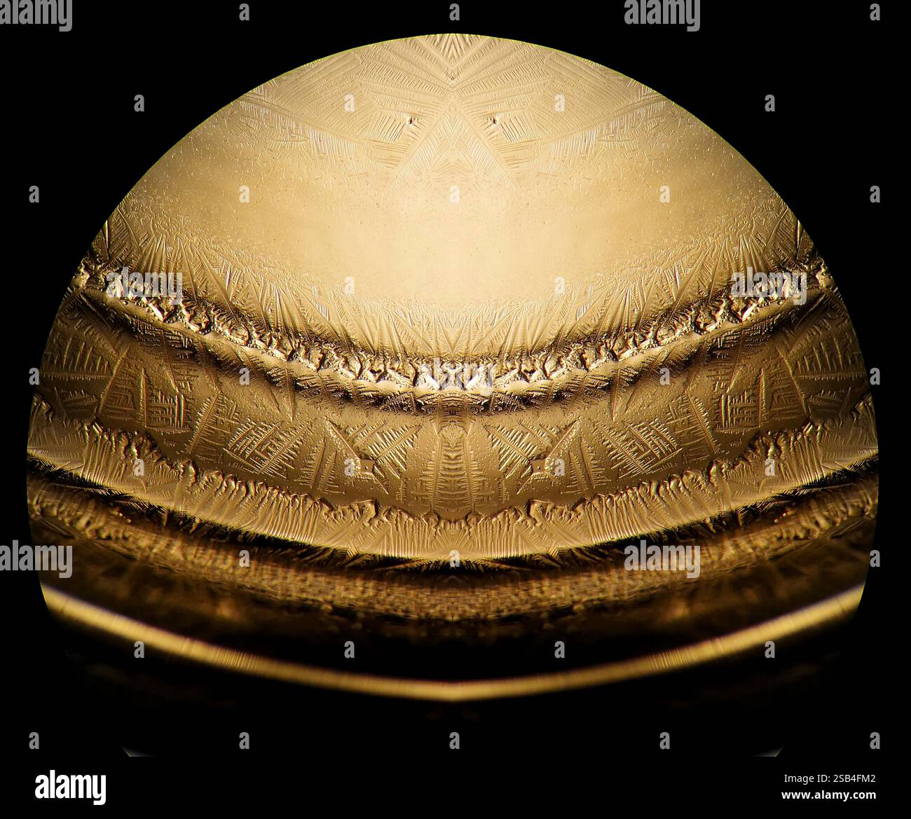 Mirror-image of salt crystals precipitated from mineral spring water ...