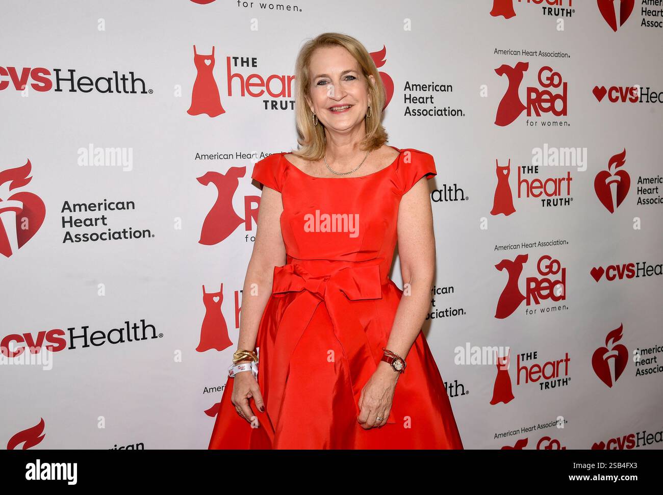 Stacey E. Rosen attends the American Heart Association's Go Red for Women Red Dress Collection ...