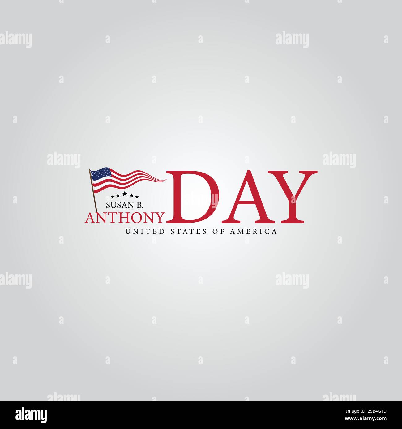 A Day of Equality Susan B Anthony Day on 15 February Stock Vector Image ...