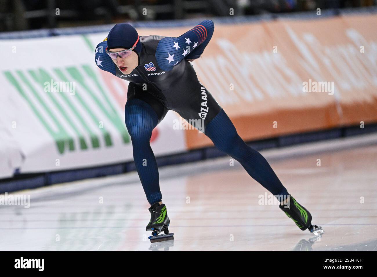 MILWAUKEE, UNITED STATES OF AMERICA - JANUARY 31: Jordan Stolz of USA ...