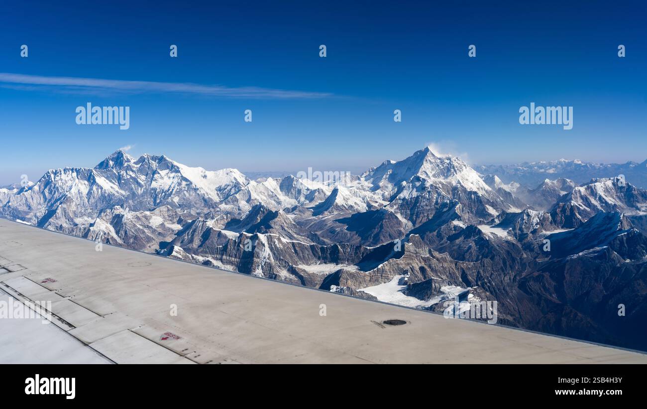 Jomolungma, Everest, Himalayas, bird's-eye view Stock Photo - Alamy