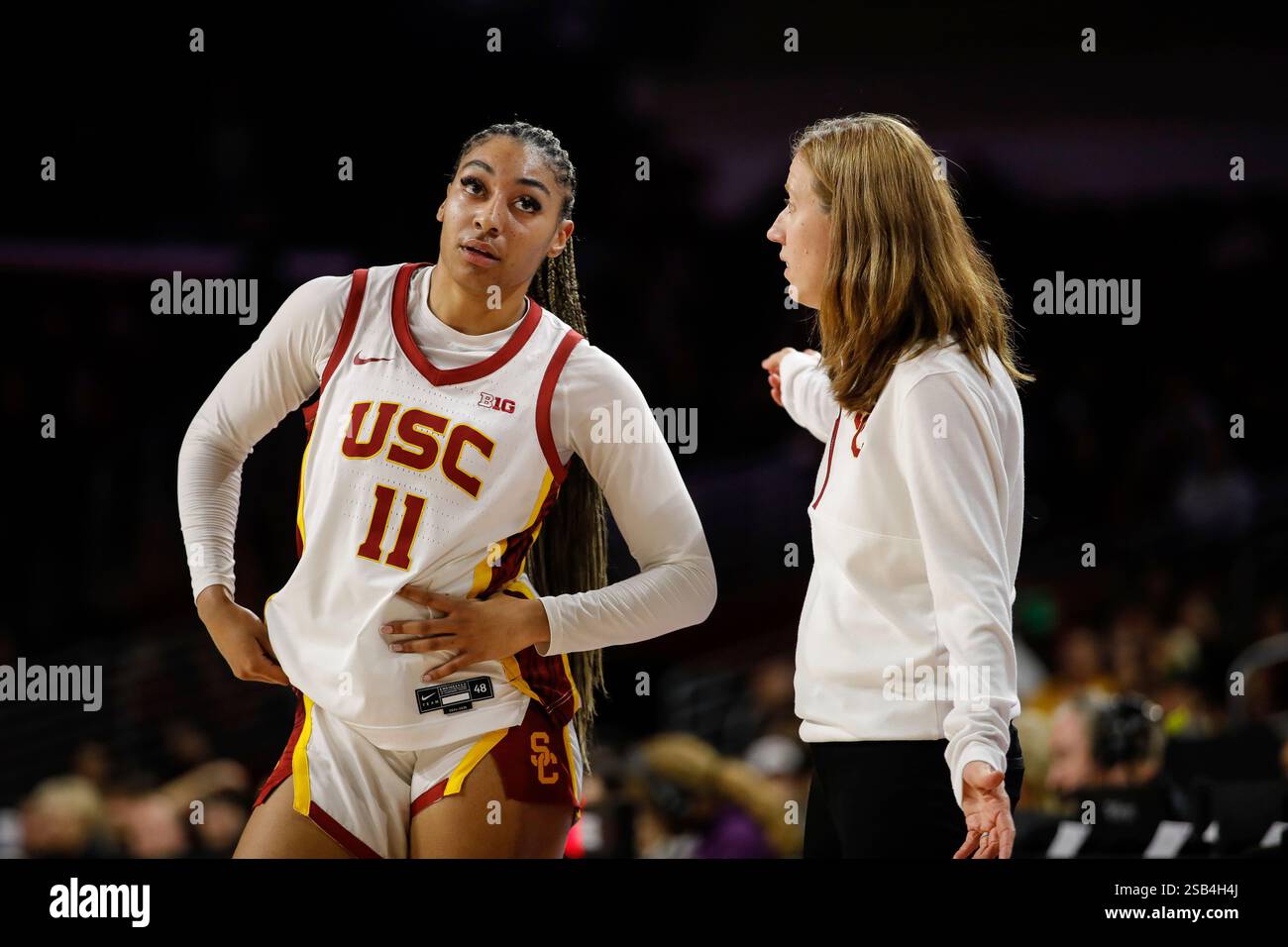 LOS ANGELES, CA - JANUARY 30: USC Trojans guard Kennedy Smith (11 ...