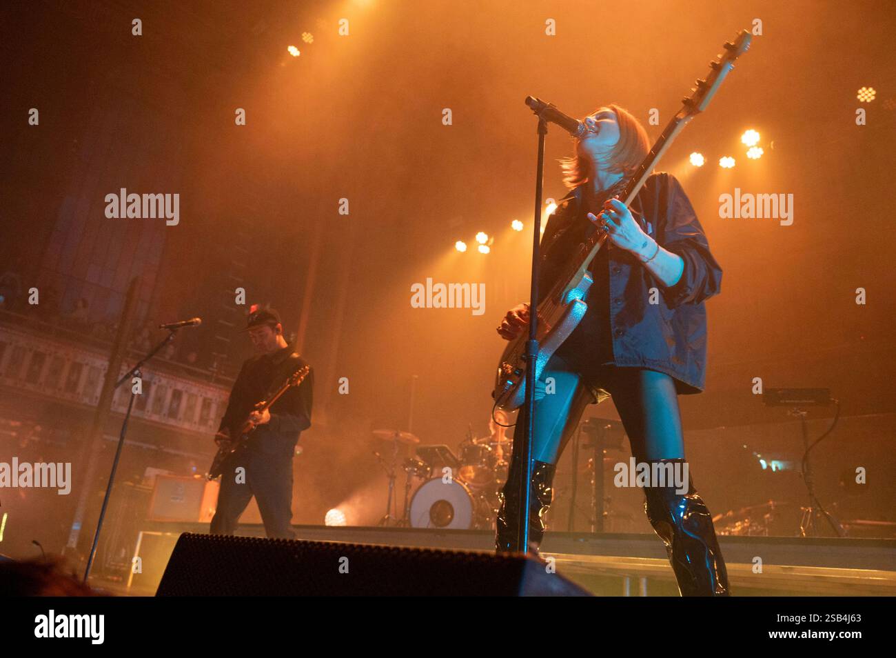 Sarah Barthel of Phantogram performs on Friday, Jan. 31, 2025, at the ...